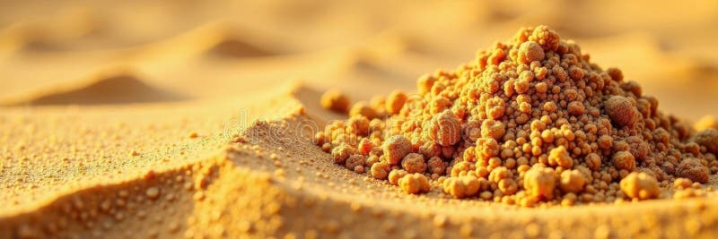 Close Up View of Coarse Sand; Uneven Ground Surface, Golden, Coarse ...