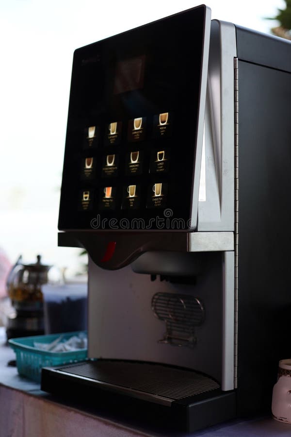 Close-up View of the Coffee Dispenser from an Automatic Electric Coffee ...