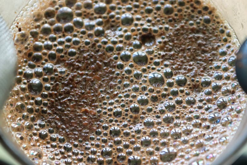 Close Up View at a Coffee Surface in a Cup Stock Photo - Image of cafe ...