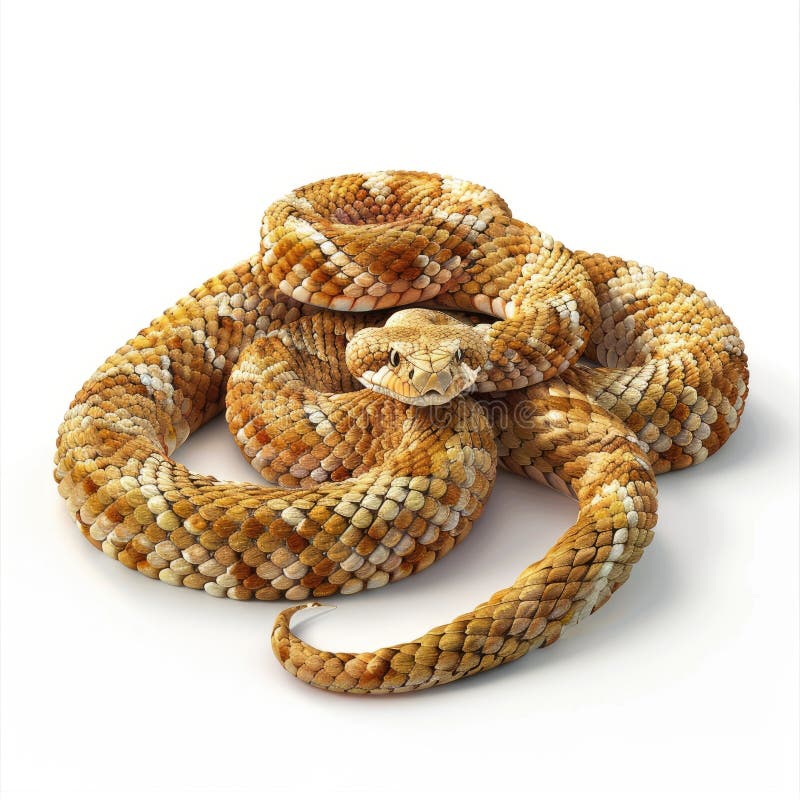 Coiled Desert Rattlesnake, Close-up View of Scaly Skin Stock ...