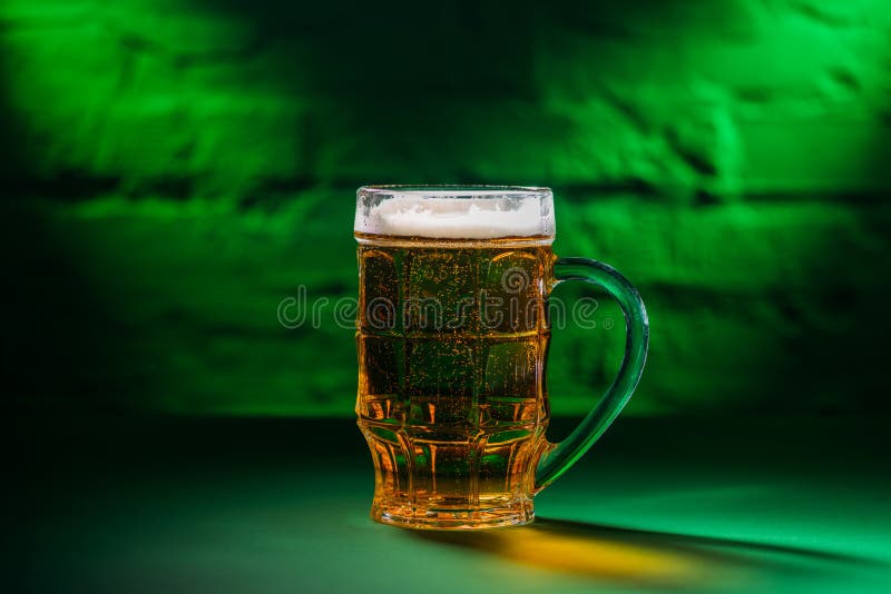 Close-up View of Cold Beer in Glass Stock Photo - Image of greeting ...