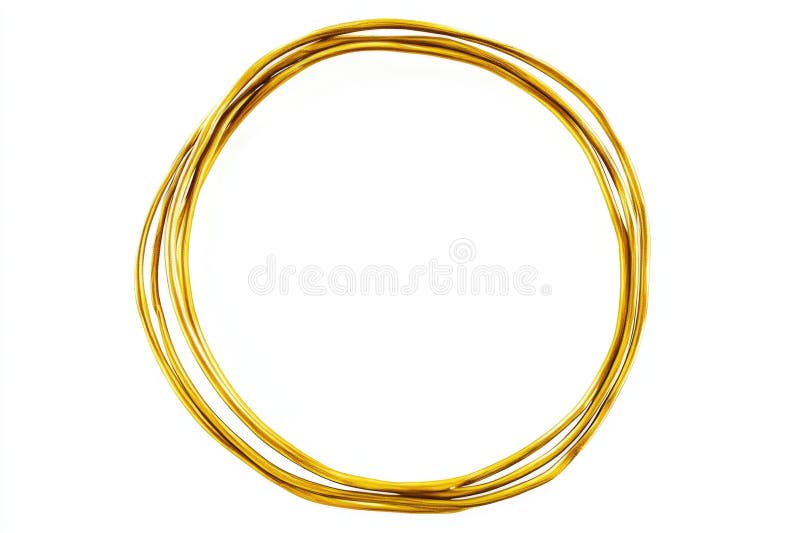 A Close-up View of a Collection of Gold-colored Wires Stock Photo ...