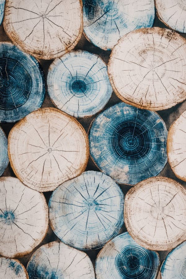 A Close-up View of a Collection of Logs on the Ground Stock Image ...