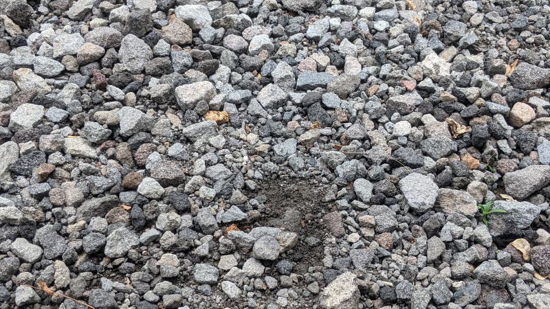 A Close-up View of a Collection of Small, Gray Rocks. with Some ...