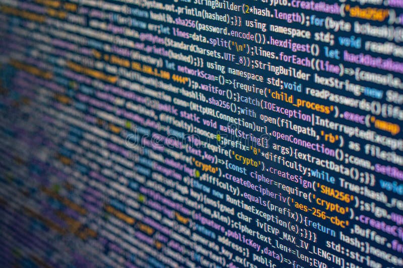 Close Up View Of Colorful Computer Code On Screen Showing If Statements And While Loops In A
