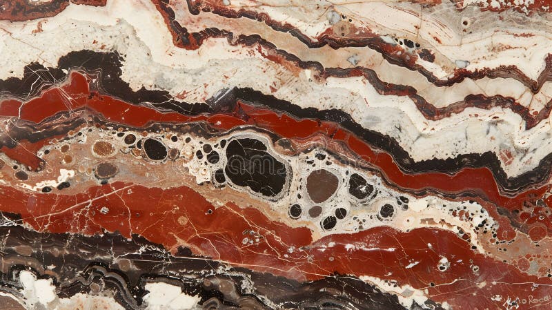 A Close-up View of Colorful, Layered Mineral Formations in a Natural ...