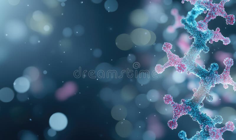 Close-up View of Colorful Molecular Structures in a Scientific ...