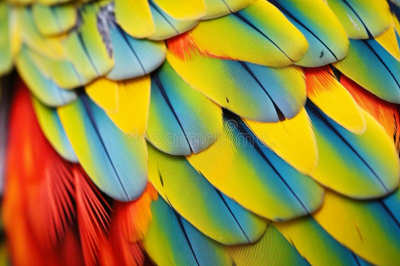 Close-up View of a Colorful Parrots Feathers Stock Photo - Image of ...
