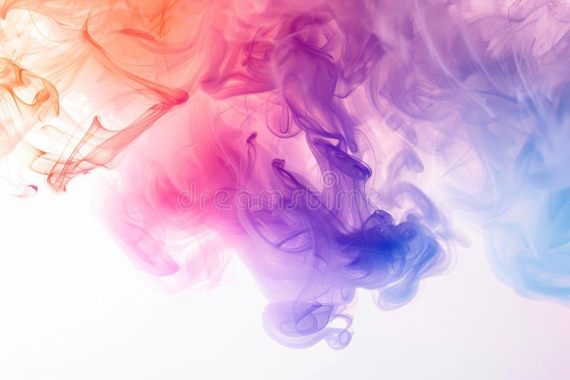 A Close-up View of Colorful Smoke Rising into the Air Stock Image ...