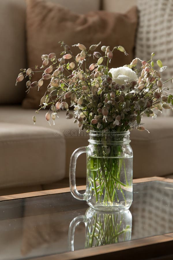 Close Up View of Comfortable Part of Modern Living Room. Interior ...