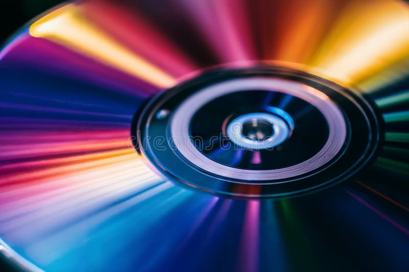 A Close-up View of a Compact Disc (CD) or DVD. Stock Illustration ...