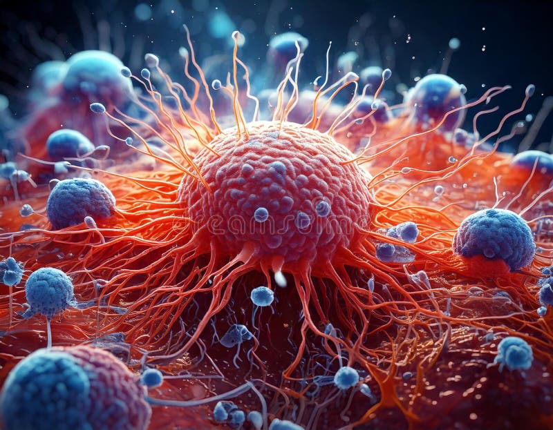 Close-up View of a Complex Biological System, Likely Illustrating ...