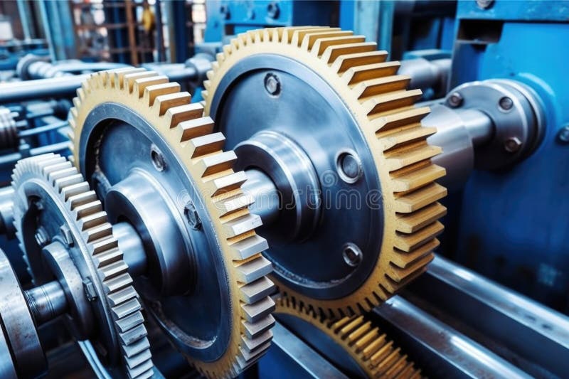 Close-up View of the Complex Gear System of the Elevator Stock Image ...