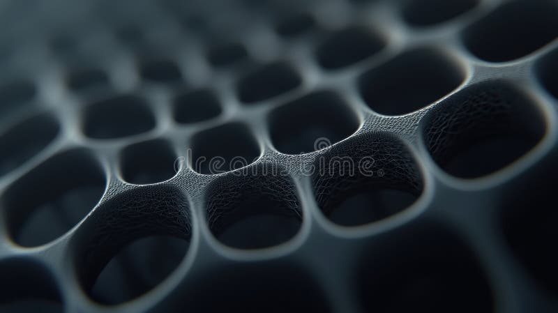 A Close-up View of a Complex, Interconnected Network of Dark Gray ...