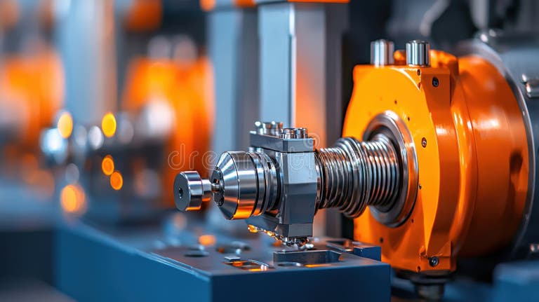 A Close-up View of a Complex Mechanical Assembly, Featuring a Striking ...