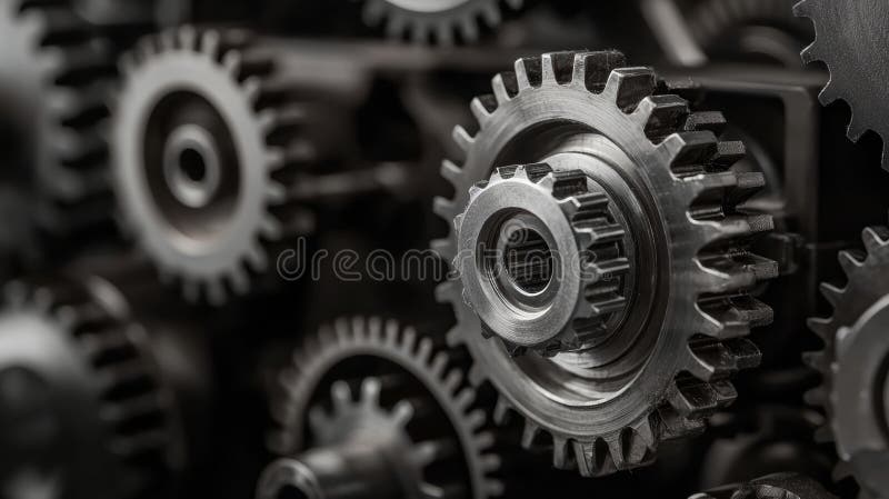 A Close-up View of a Complex Mechanical System, Featuring Numerous ...