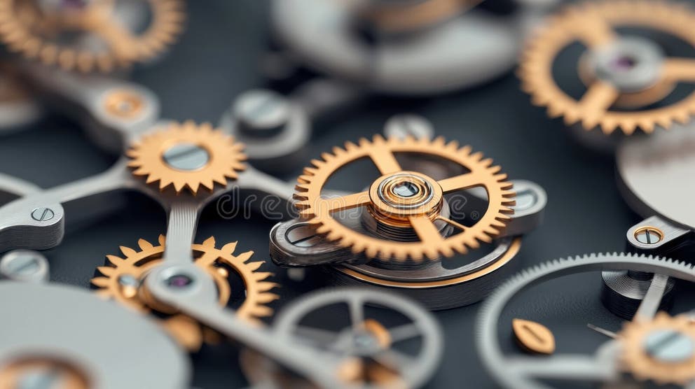 A Close-up View of a Complex Mechanical System, Featuring Numerous ...