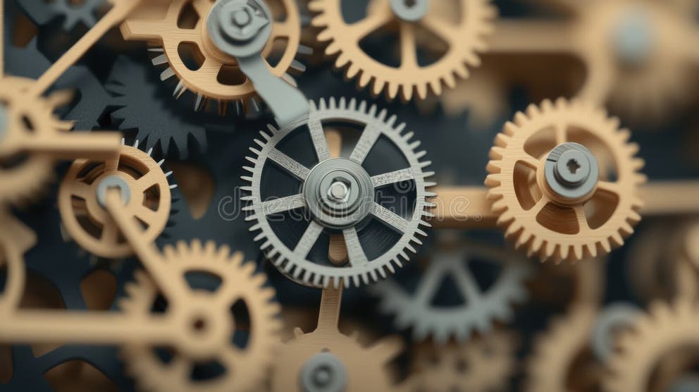 A Close-up View of a Complex Mechanical System, Featuring Numerous ...