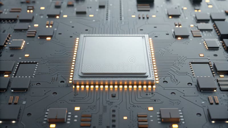 Close-up View of a Computer Chip Showcasing Advanced Ai Powered ...