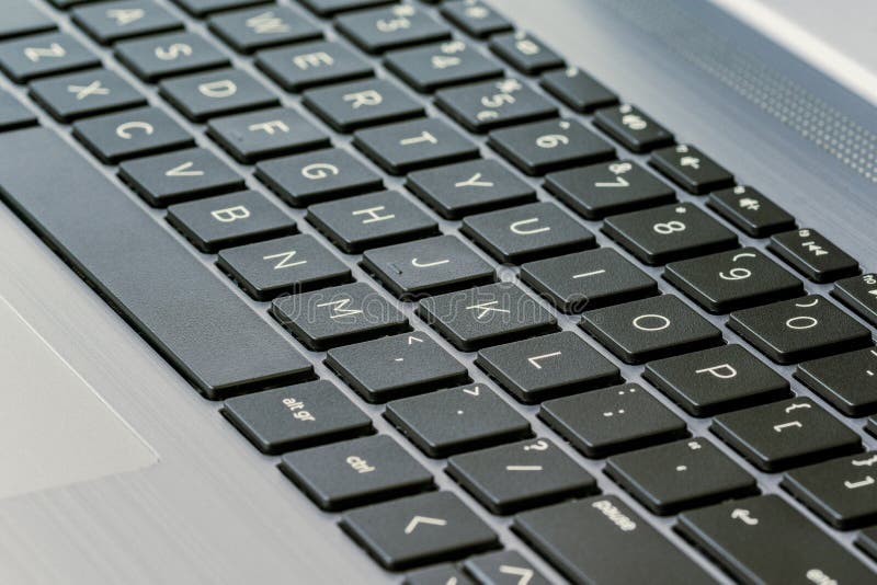 Close Up View of Computer Keyboard with Aluminium Body Stock Photo ...
