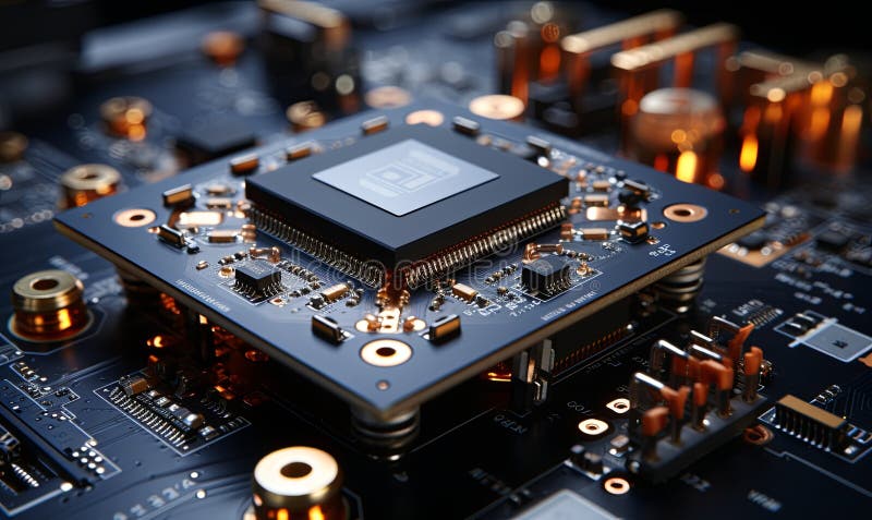 Close Up View of a Computer Motherboard Stock Image - Image of ...
