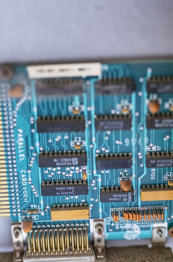 Close-up View of Computer Peripherals Cards Stock Photo - Image of ...