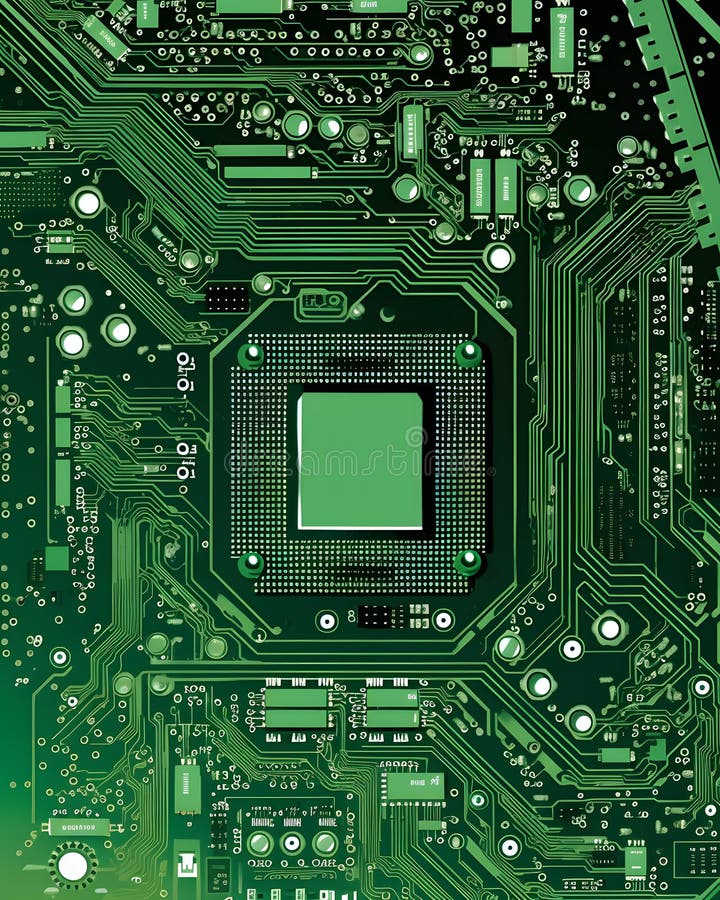 Close-up View of Computer Processor Concept from Generative AI Stock ...