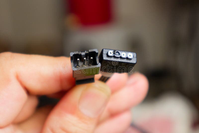 Close-up View of a Computer SATA Cable Connector Stock Image - Image of ...