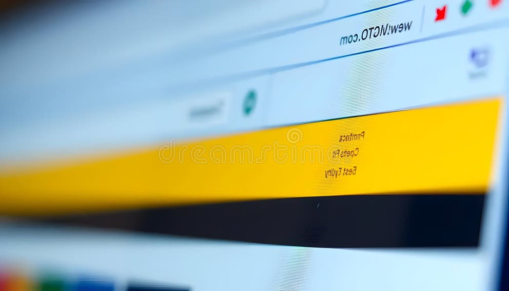 A Close Up View of a Computer Screen Display Stock Illustration ...