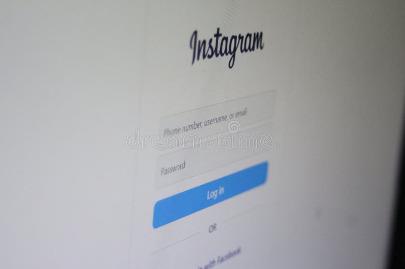 Instagram Login Page on Screen Editorial Photography - Image of ...