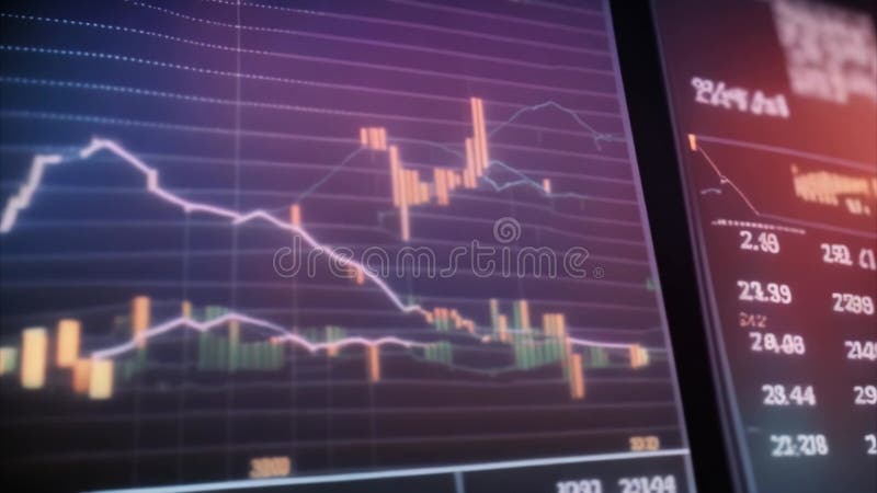 Financial Stock Market Data Display Stock Video - Video of display ...