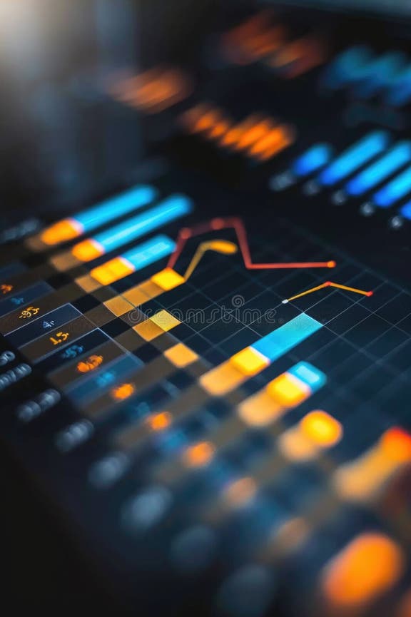 A Close-up View of a Computer Screen Displaying Various Graphs and Data ...