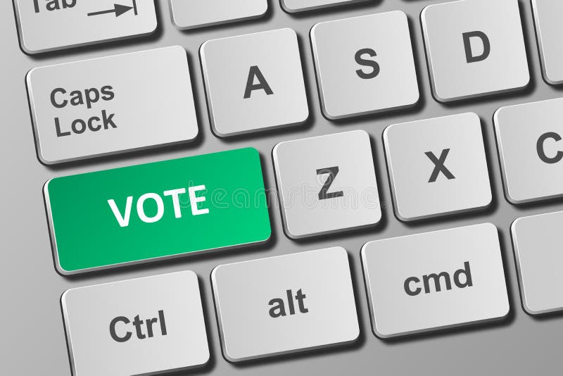 Keyboard with vote button stock illustration. Illustration of ... Keyboard with vote button stock illustration. Illustration of ...