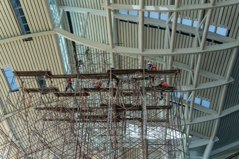 A Close Up View of a Construction Site Where a New Building is Being ...