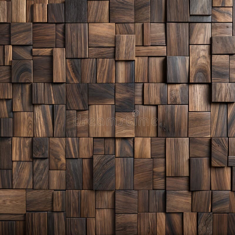 Close-up View of Contemporary Wood Wall Panel System Stock Illustration ...