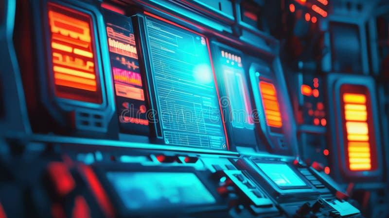 A Close-up View of a Control Panel in a Room, Ideal for Use in ...