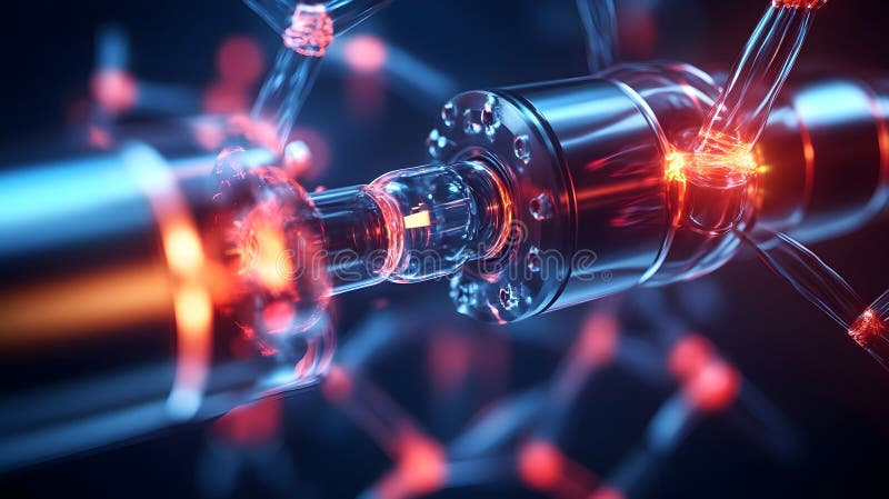 Close Up View of Control Rods Interacting with Atomic Particles during ...