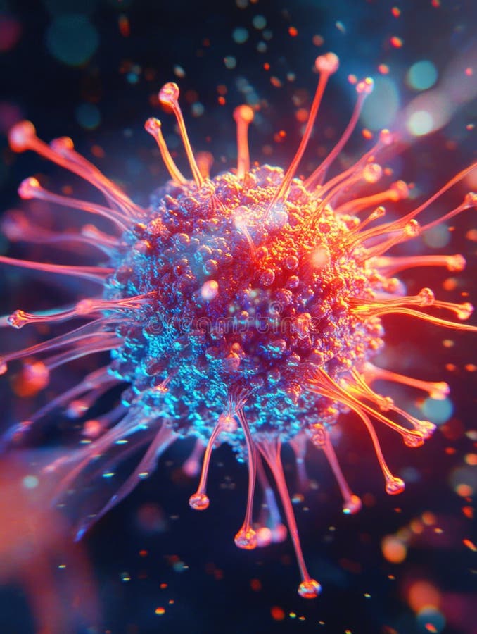 Close-up View of a Corona Cell with Tiny Details Visible Stock Image ...