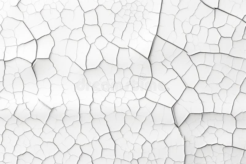 A Close Up View of a Cracked White Wall. Ideal for Architectural Projects or Backgrounds Stock ...