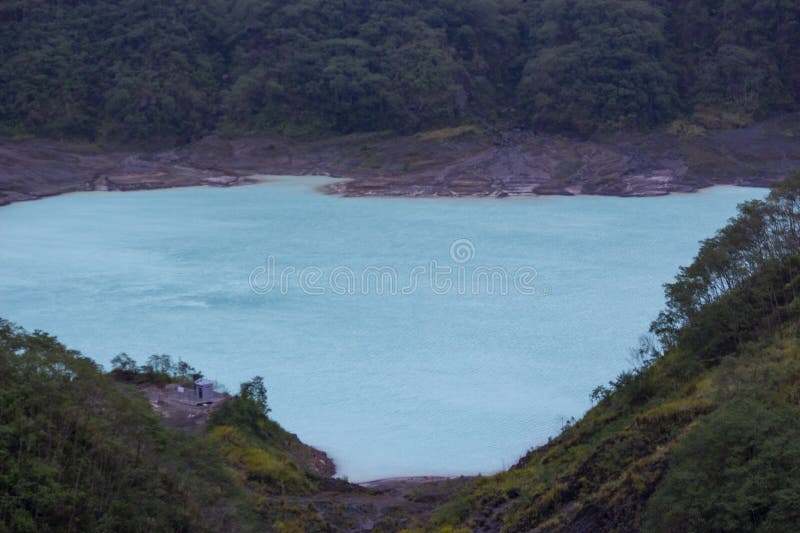 Close-up View of the Crater Lake of Mount Kelud Stock Image - Image of ...