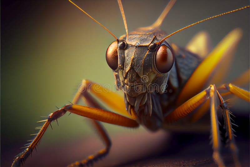 Close-up View on Cricket Bug - AI Generated Wallpaper Stock ...