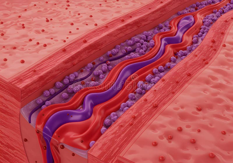 Biological Tissue Cross Section Illustration Stock Illustration ...