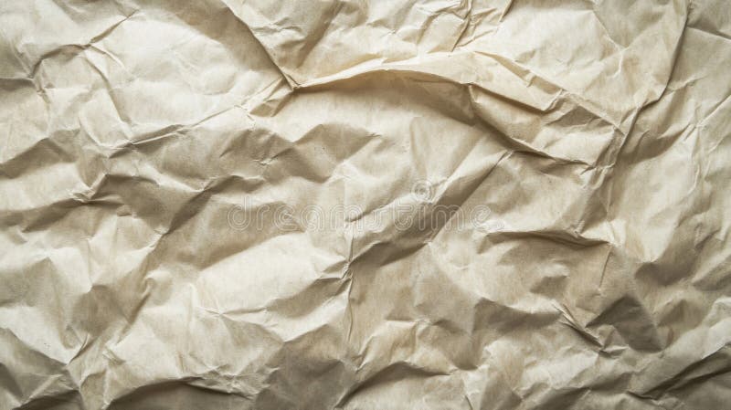 A Close-Up View of Crumpled Brown Paper Stock Illustration ...
