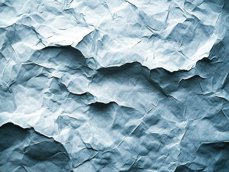 Close-up View of Crumpled, Textured Paper Surface Stock Image - Image ...