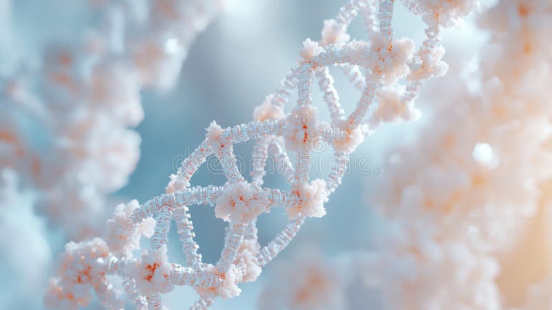 A Close-Up View of a Crystalline DNA Helix Stock Illustration ...