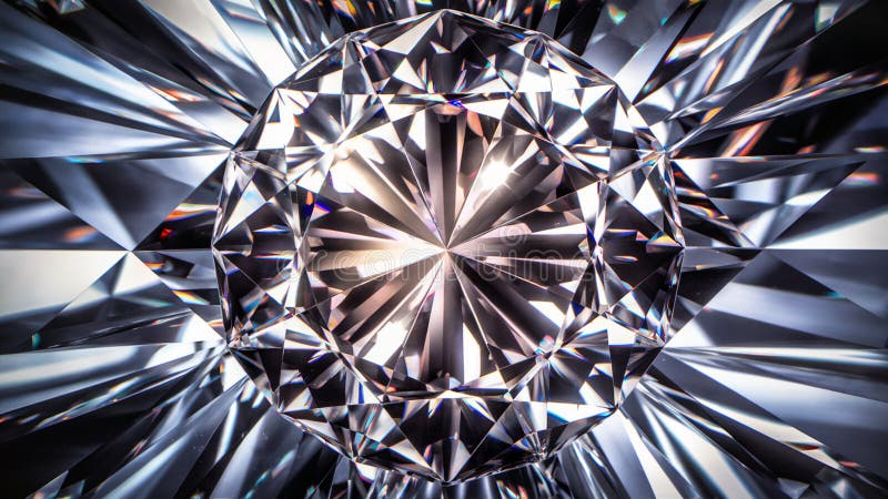 A Close-up View of a Crystalline Structure, Possibly a Diamond, with ...