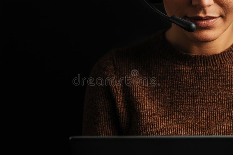 Customer Service Consultant in Focus Stock Photo - Image of ...