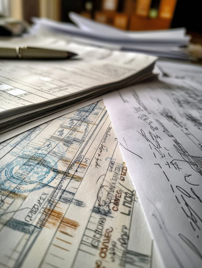 Customs Paperwork with Rejected International Logos Close-Up Showcasing ...