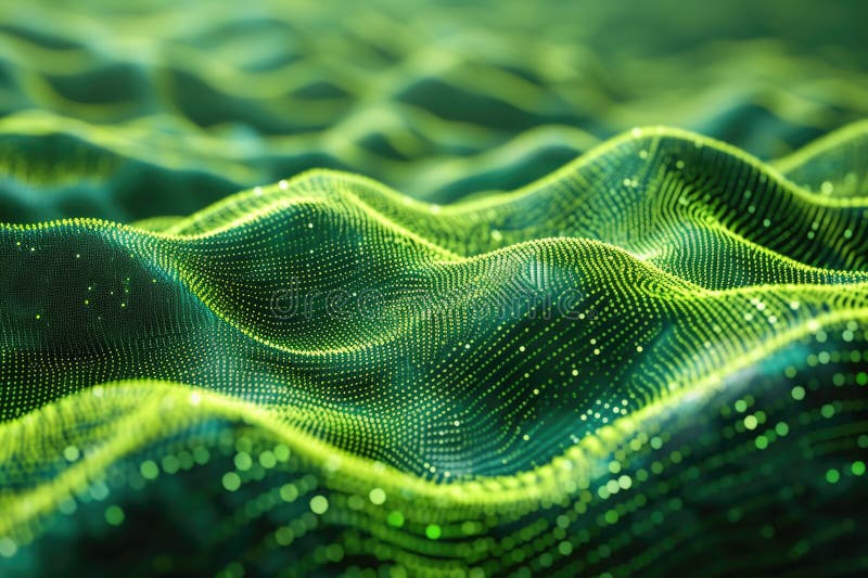 Close-up View of a 3D Data Visualization that Resembles a Hilly Terrain ...