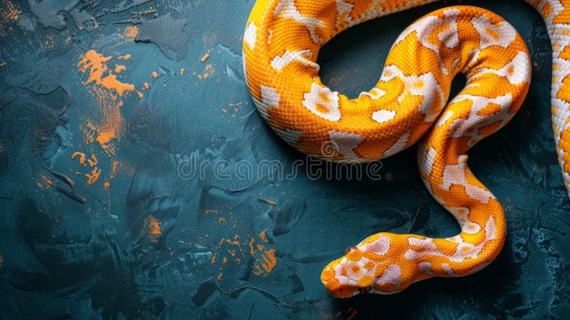 Close Up View of a Dangerous Yellow Snake Stock Photo - Image of deadly ...